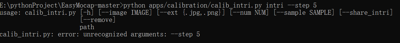 相机标定内参报错 · Issue #286 · zju3dv/EasyMocap · GitHub