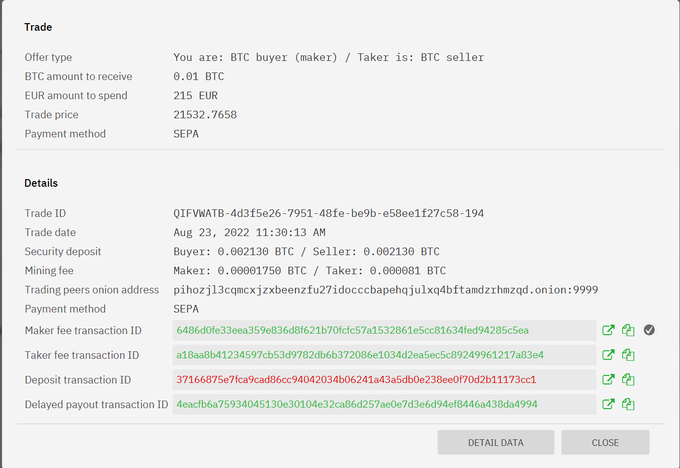 Fee reimbursement for trade QIFVWATB · Issue #1183 · bisq-network/support · GitHub