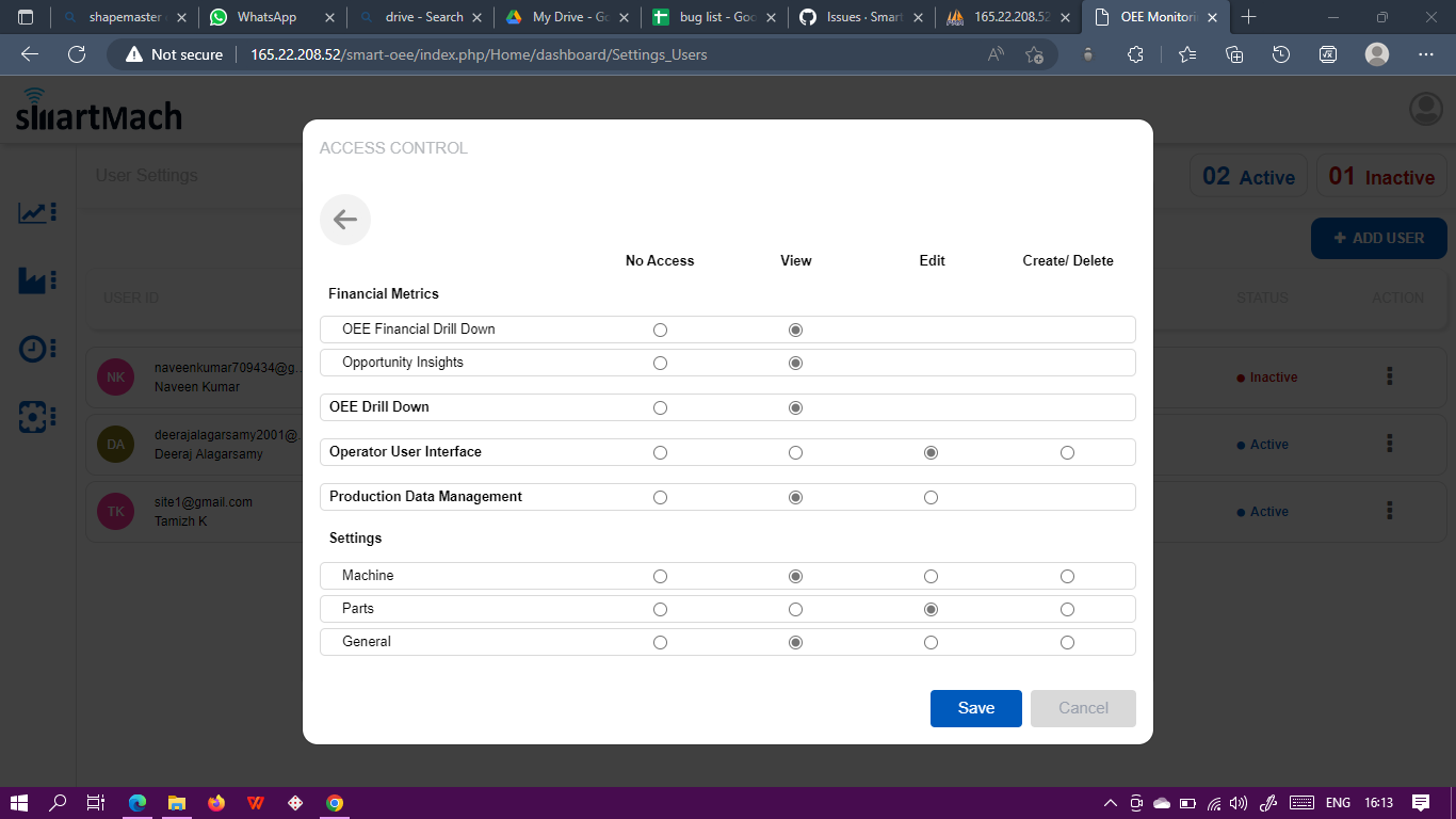 Access control button selection colour differs with browser · Issue #51 · SmartMach/webapp-v1 ...