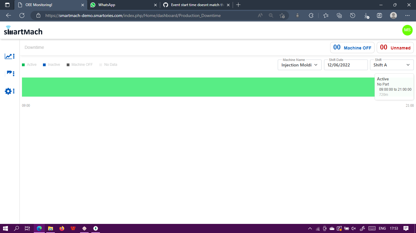 Event start time doesnt match the shift start time · Issue #61 · SmartMach/webapp-v1 · GitHub