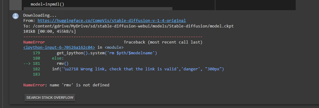 Error change another · Issue #1606 · TheLastBen/fast-stable-diffusion ...