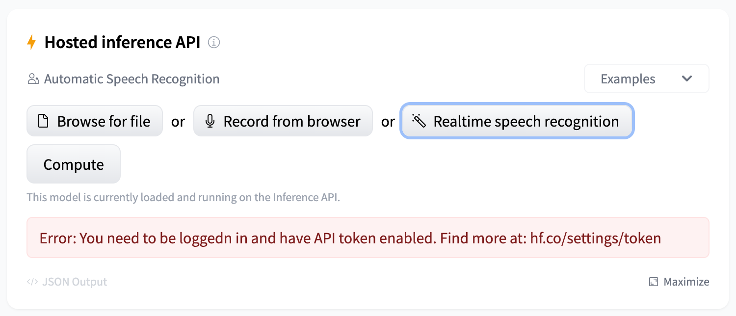 Realtime ASR widget [new] by mishig25 · Pull Request #738 · huggingface/huggingface_hub · GitHub