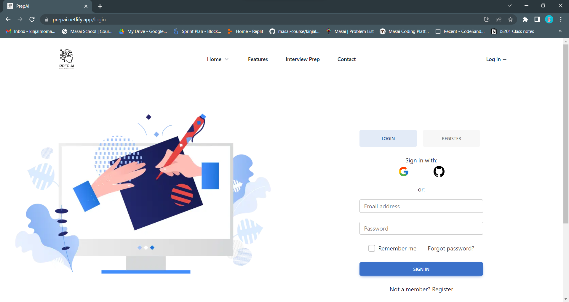 GitHub - Kini99/PrepAI: PrepAI is an AI-powered self-interview ...
