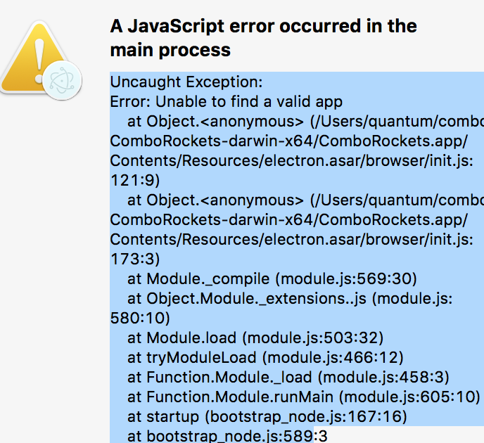 Unable To Find Valid App After Compiling · Issue 842 · Electronpackager · Github