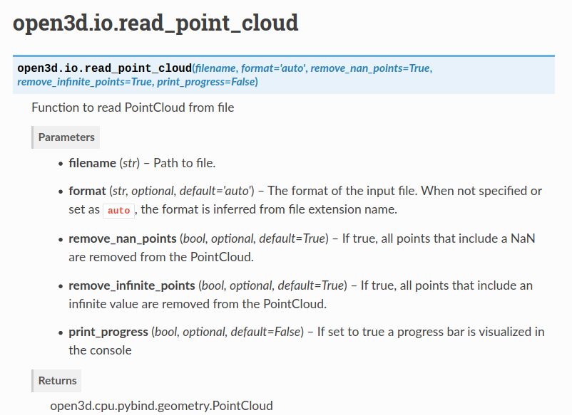 PointNet jupyter notebook AttributeError: module 'open3d' has no attribute 'read_point_cloud ...
