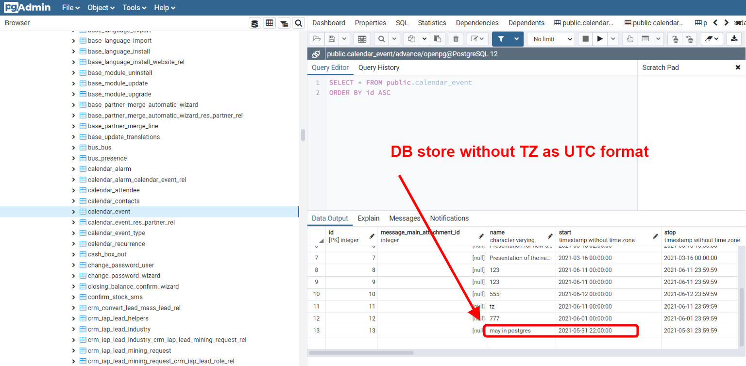 Calendar with timezone display event wrong · Issue #72767 · odoo/odoo · GitHub