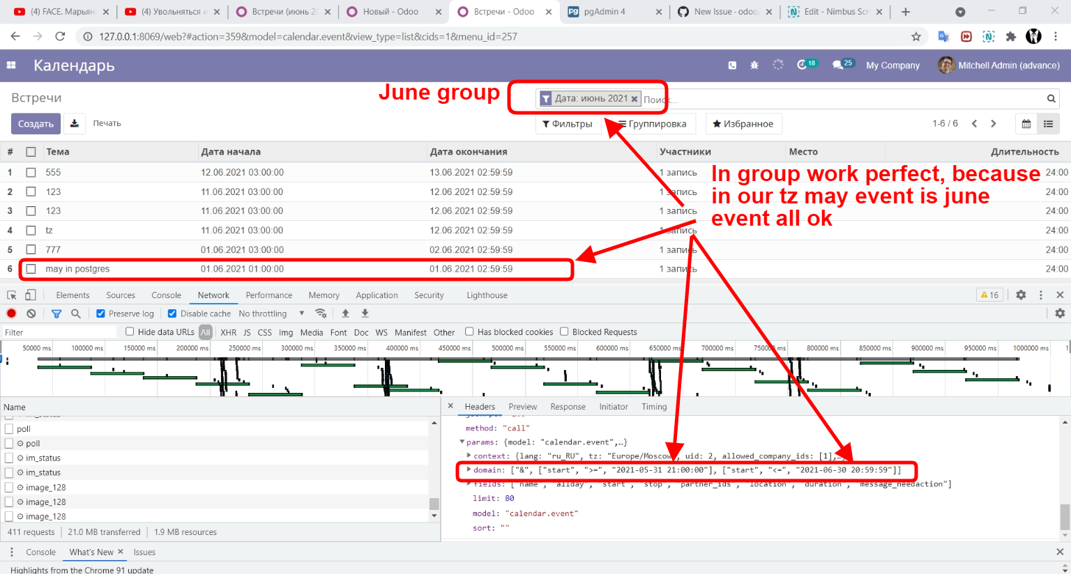 Calendar with timezone display event wrong · Issue #72767 · odoo/odoo · GitHub