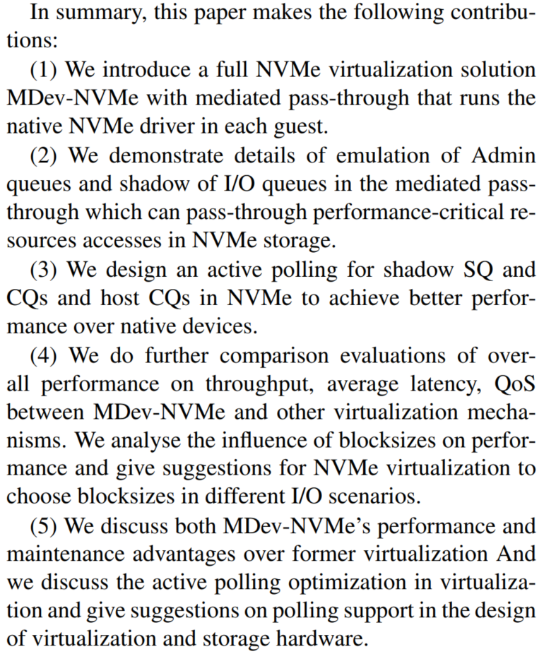 MDev-NVMe: A NVMe Storage Virtualization Solution with Mediated Pass-Through · Issue #13 ...