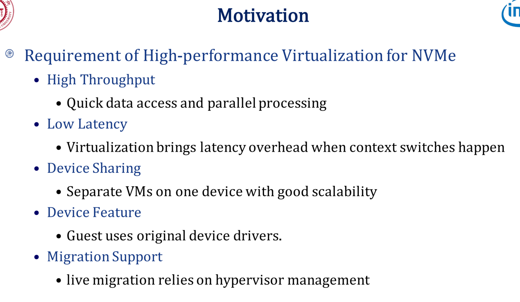 MDev-NVMe: A NVMe Storage Virtualization Solution with Mediated Pass-Through · Issue #13 ...