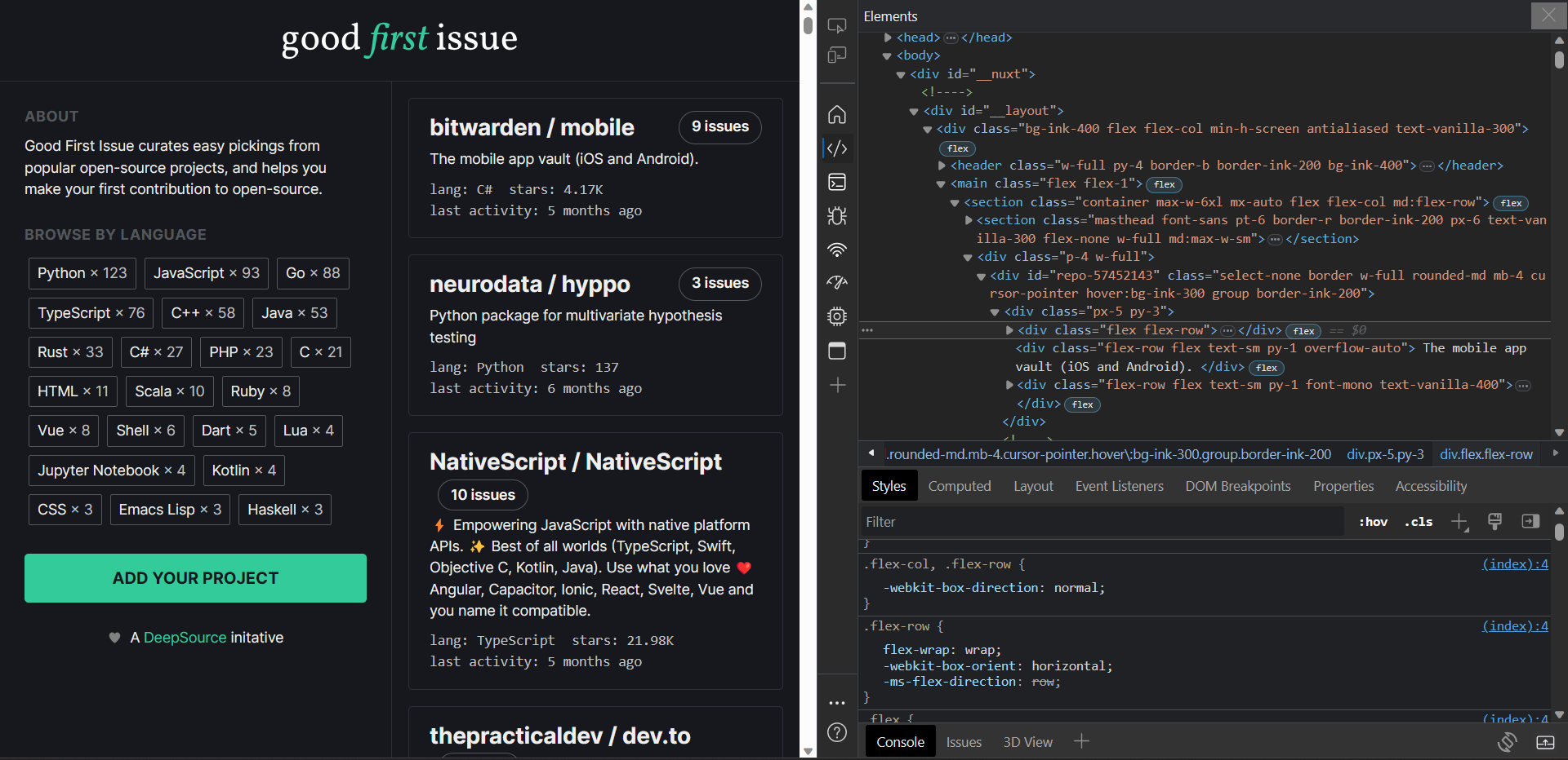 Bug Ui Responsiveness · Issue 589 · Deepsourcecorpgood First Issue