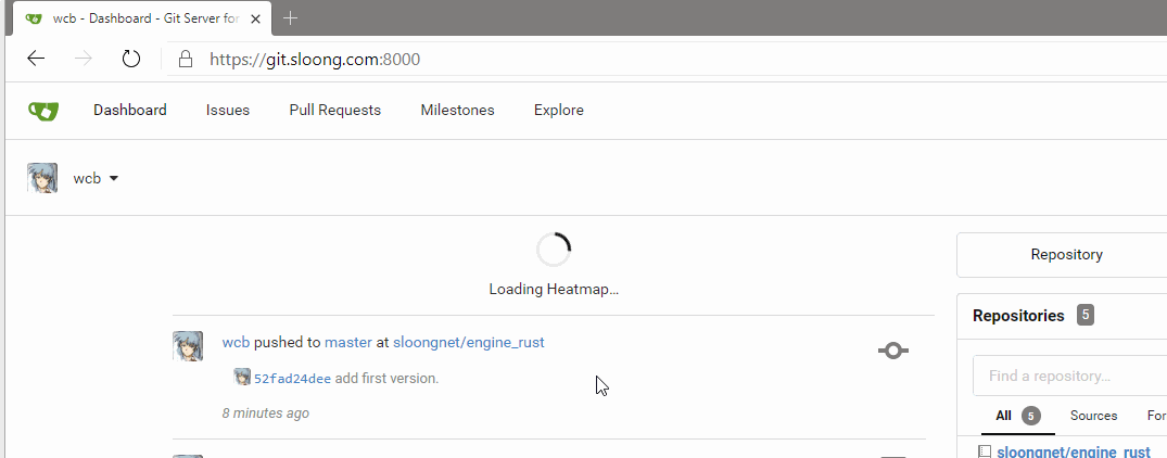 Heatmap always loading. · Issue #10736 · go-gitea/gitea · GitHub