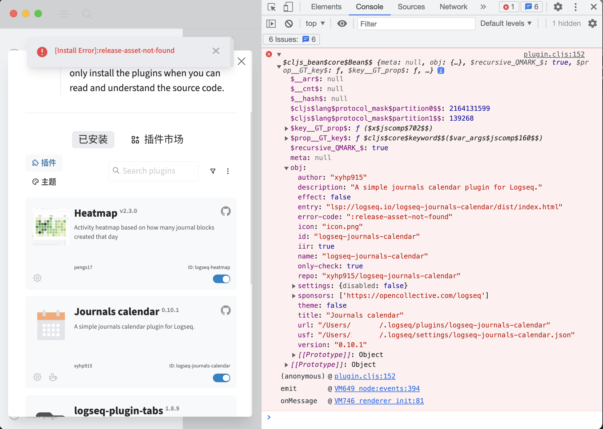 plug-in bug · Issue #3365 · logseq/logseq · GitHub
