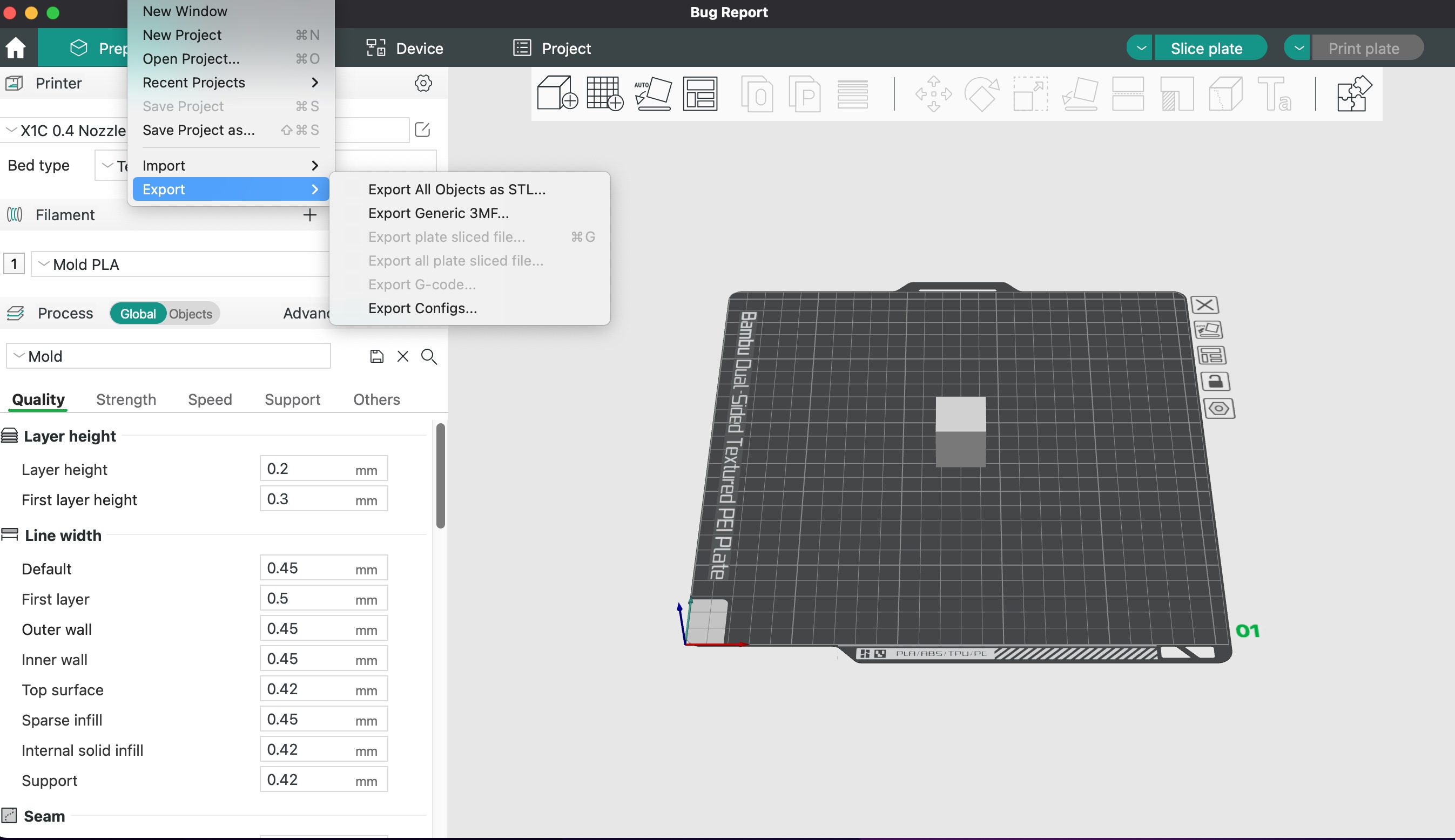 Unable To Export Config Files · Issue 622 · Softfever Orcaslicer · Github
