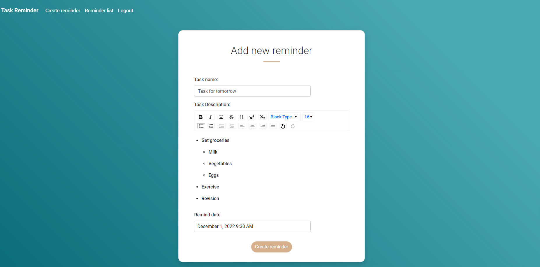 Github Tzy2080 Mern Reminder