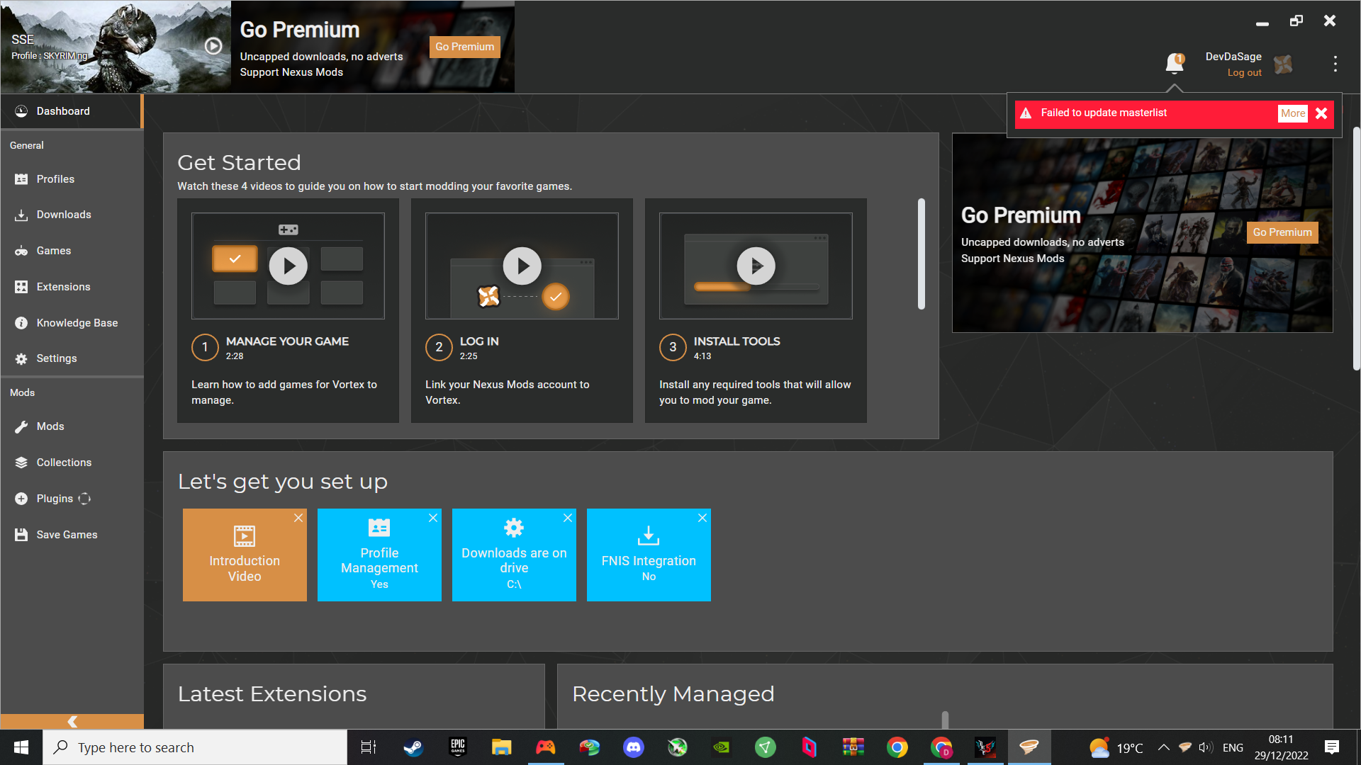 Triaged [Review] - Failed to Update masterlist · Issue #13724 · Nexus-Mods/Vortex · GitHub