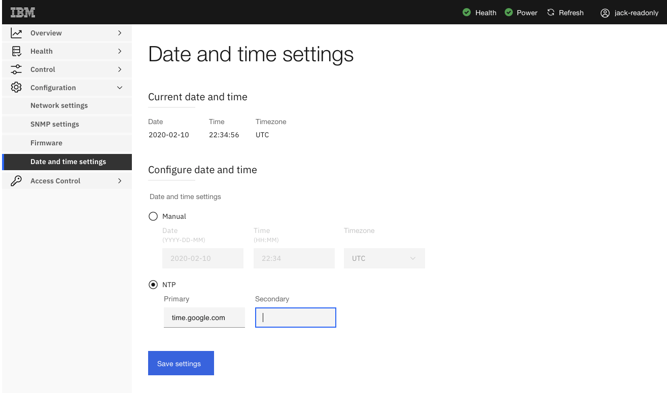 Date and Time Settings · Issue #3 · openbmc/webui-vue · GitHub