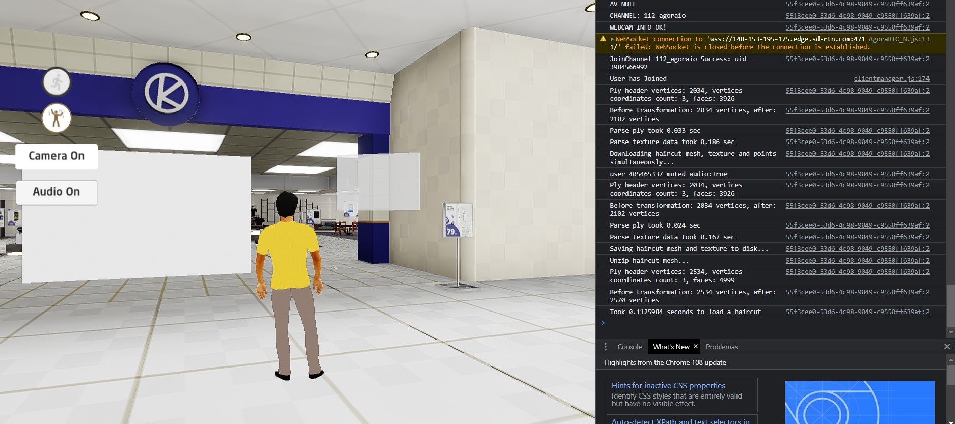 Bug Ws Connection Error Main Webcam · Issue 190 · Agoraio Communityagoraunitywebgl · Github