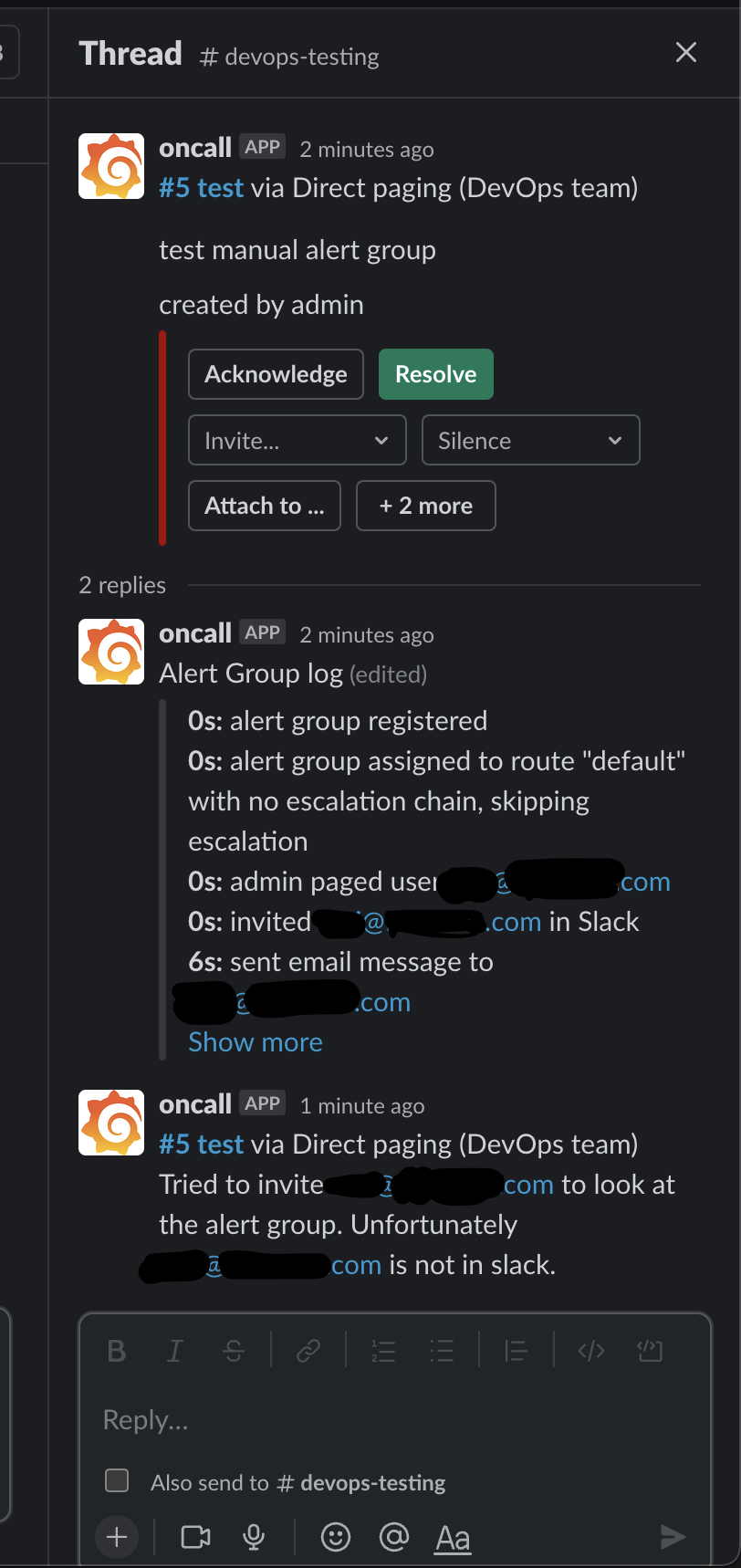 Unable to connect Slack account to User in Grafana Oncall UI (no ... Unable to connect Slack account to User in Grafana Oncall UI (no ...