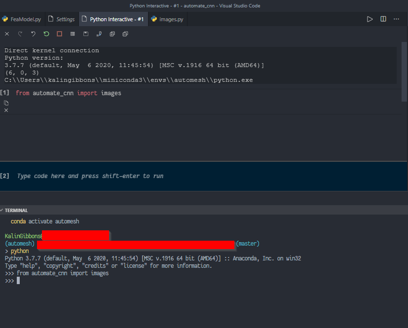 Repeated requests to install IPyKernel unless code launched from powershell (with a conda ...