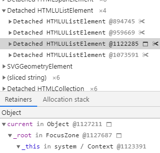 Memory Leak: Chat message component is leaking menus when submenu is ...