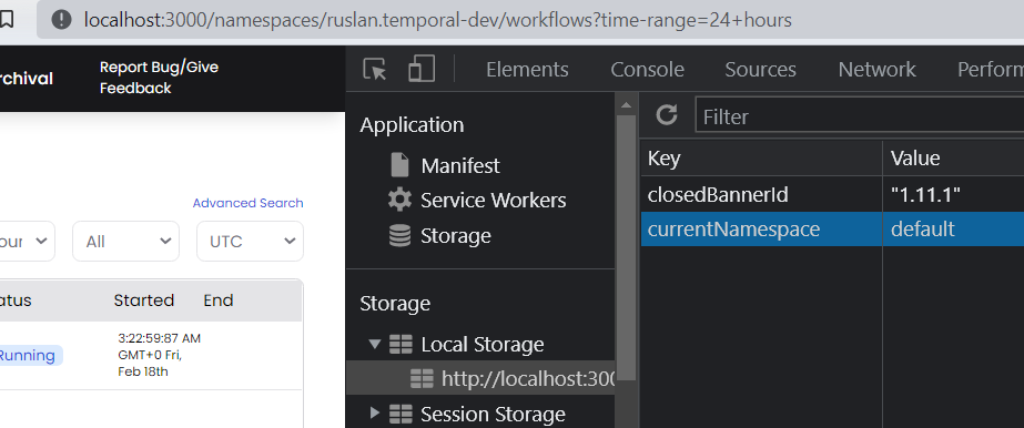 Navigating to Workflow page fails under non-default namespaces · Issue #265 · temporalio/ui · GitHub