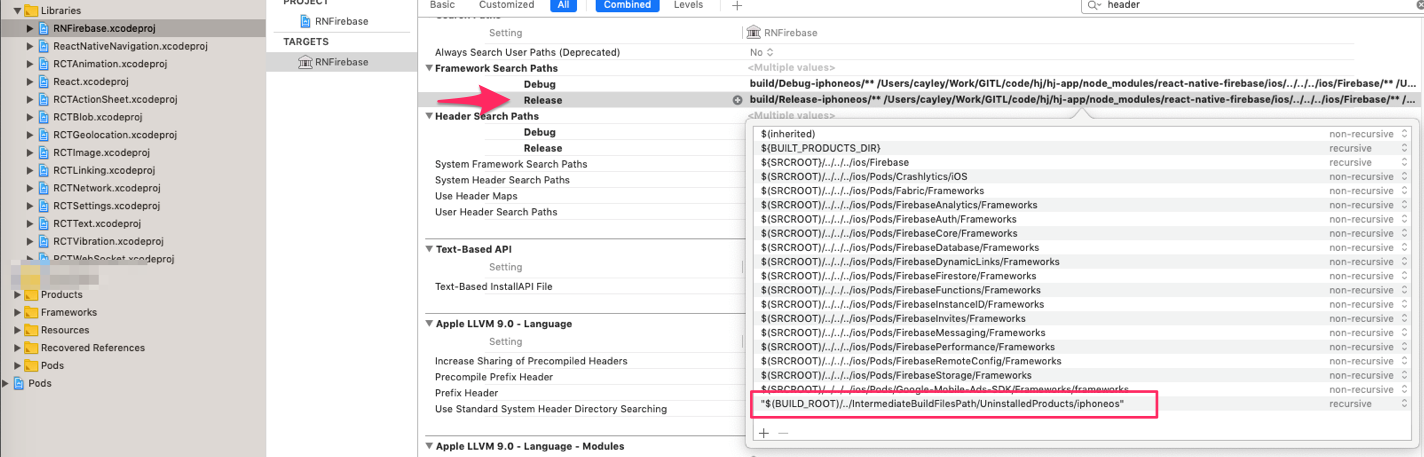 'FirebaseCore/FirebaseCore.h' file not found -- only on iOS Release config · Issue #1166 ...