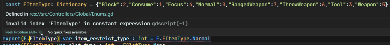 export doesn't work with enums from another script/class · Issue #19704 · godotengine/godot · GitHub