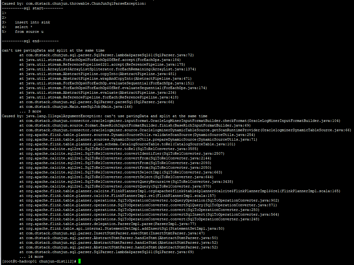 Bug Oraclelogminer X Oraclelogmrtostreamsql报错 · Issue 1438 · Dtstackchunjun · Github 