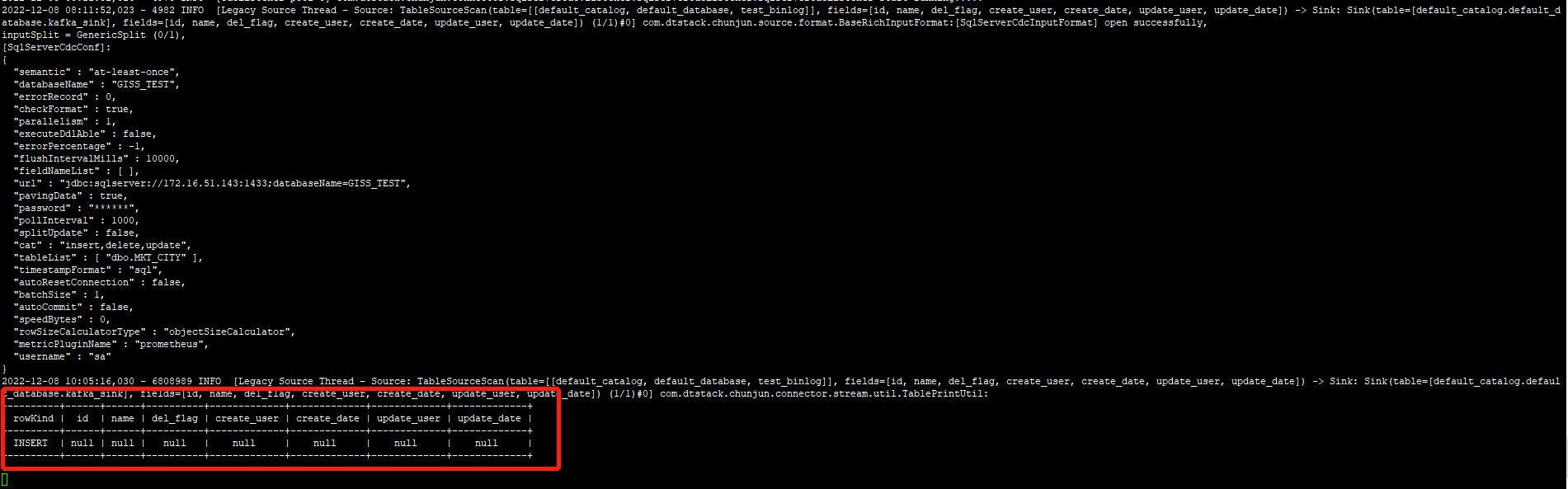 [Bug] [sqlservercdc-x] mssqlcdc_stream.sql获取的数据都是空的 · Issue #1439 · DTStack/chunjun · GitHub