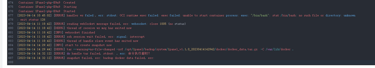 [BUG]快照备份七牛云提示命令超时 · Issue #641 · 1Panel-dev/1Panel · GitHub