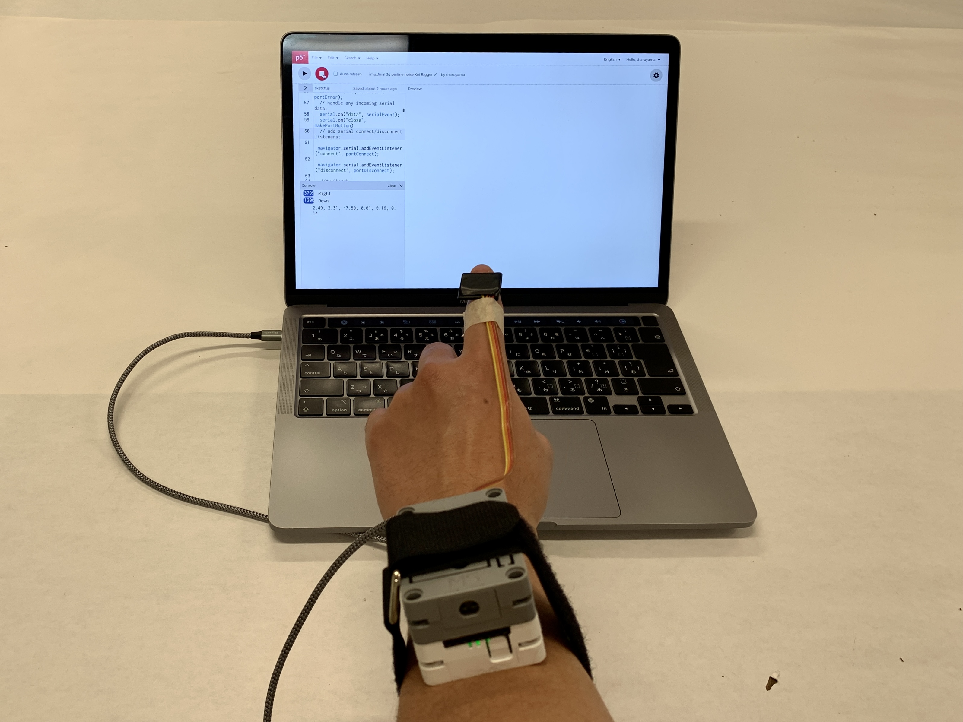 GitHub - Taiga09/magic_finger_device: IMU sensor with p5.js