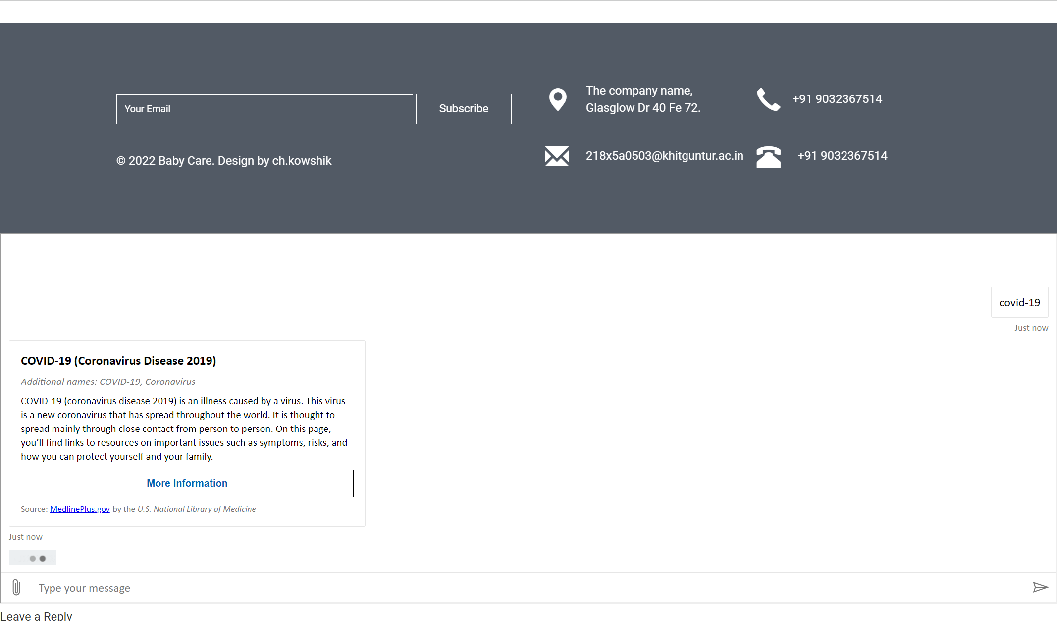 GitHub - kowshik312/babycare
