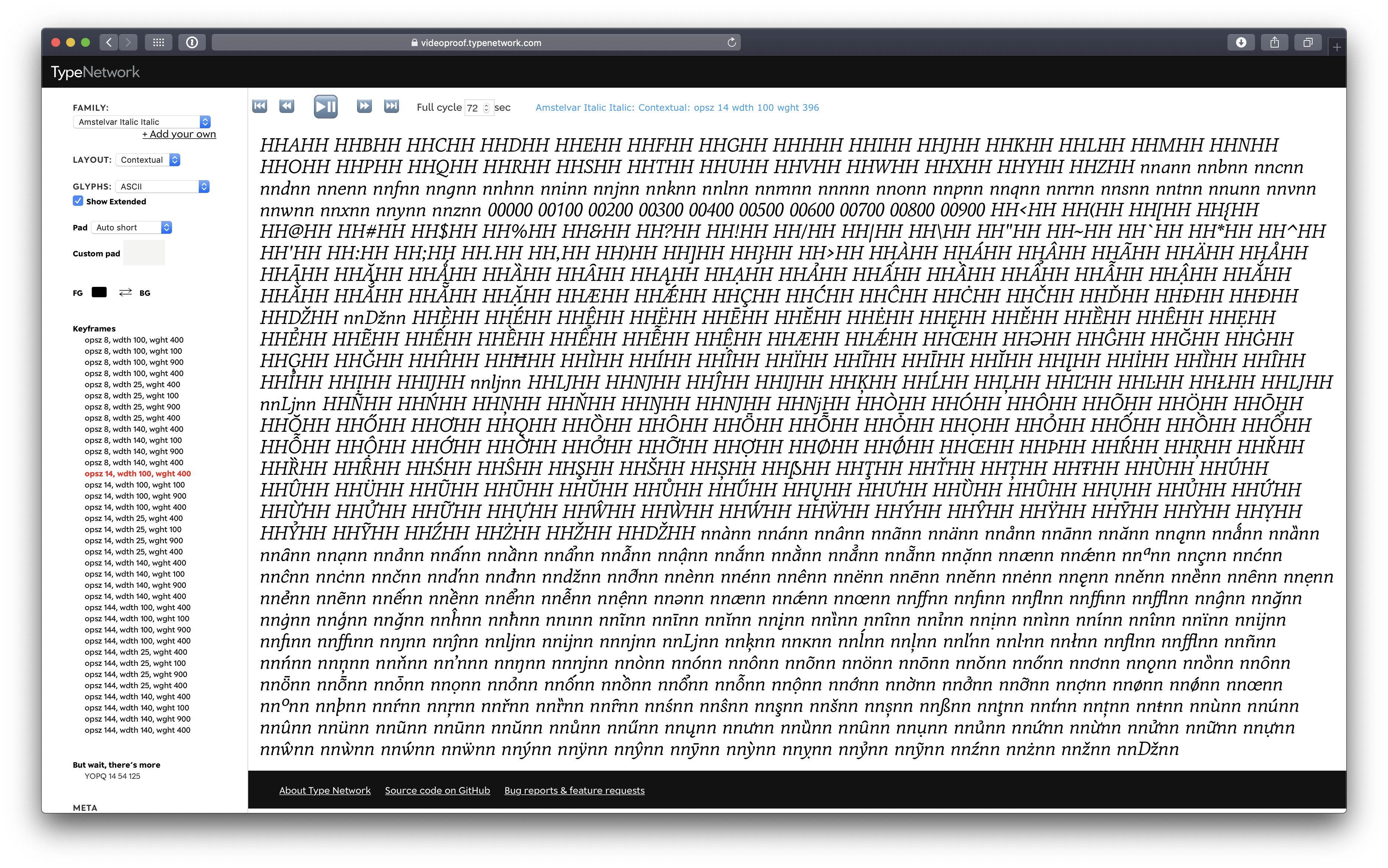 Spacing issues in italic default · Issue #166 · googlefonts/amstelvar · GitHub