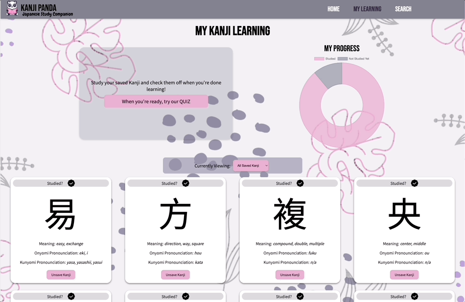 GitHub - sakisandrac/kanji-panda-ts: Solo Project- A Japanese Kanji Study Companion