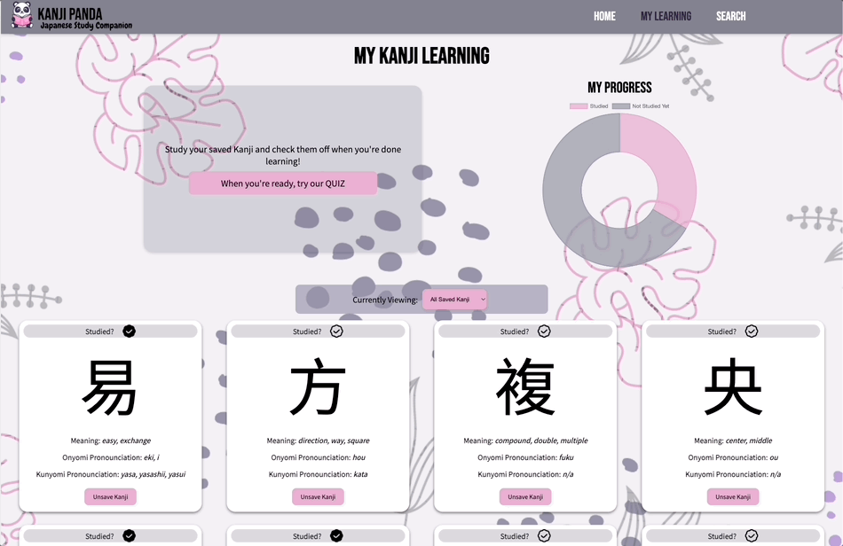 GitHub - sakisandrac/kanji-panda-ts: Solo Project- A Japanese Kanji Study Companion