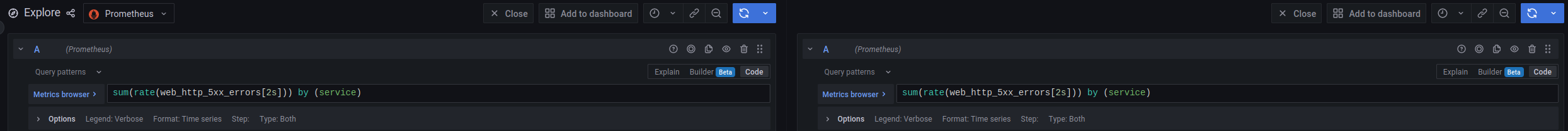 Second datasource picker is missing when using "Split" functionality. · Issue #53332 · grafana ...