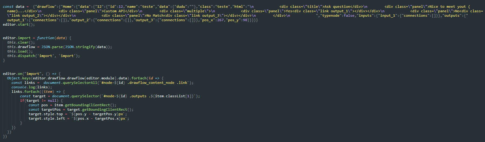 Links are disorganized · Issue #624 · jerosoler/Drawflow · GitHub