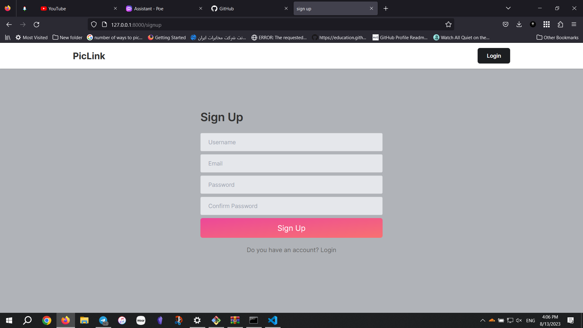 GitHub - Farid-Karimi/PicLink: A fun social app that allows you to ...