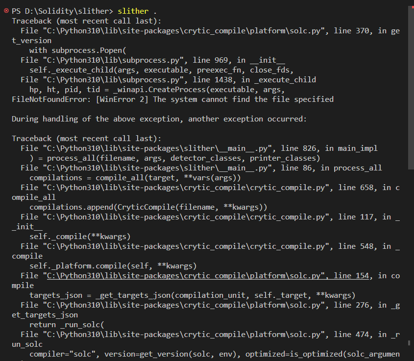 slither is not recognized as a name · Issue #1492 · crytic/slither · GitHub