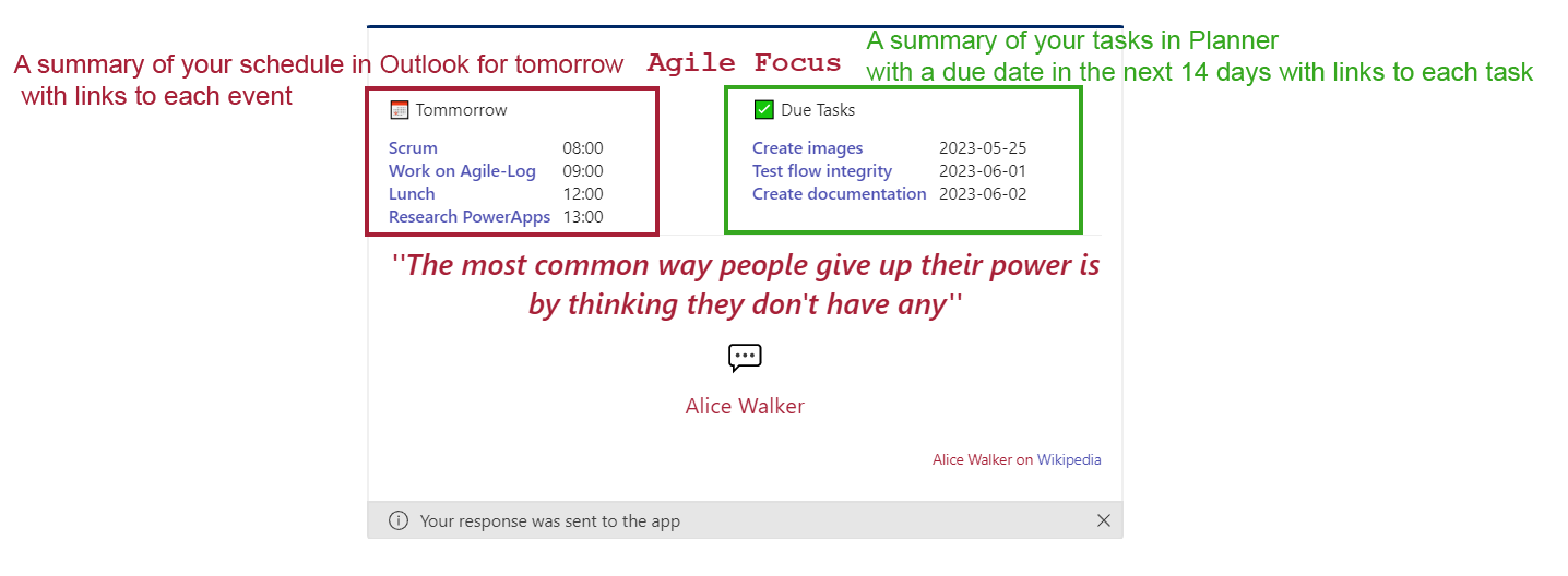 GitHub - SocksThatRock/Agile-Logic: A Power Automate flow that helps you remember to keep a ...