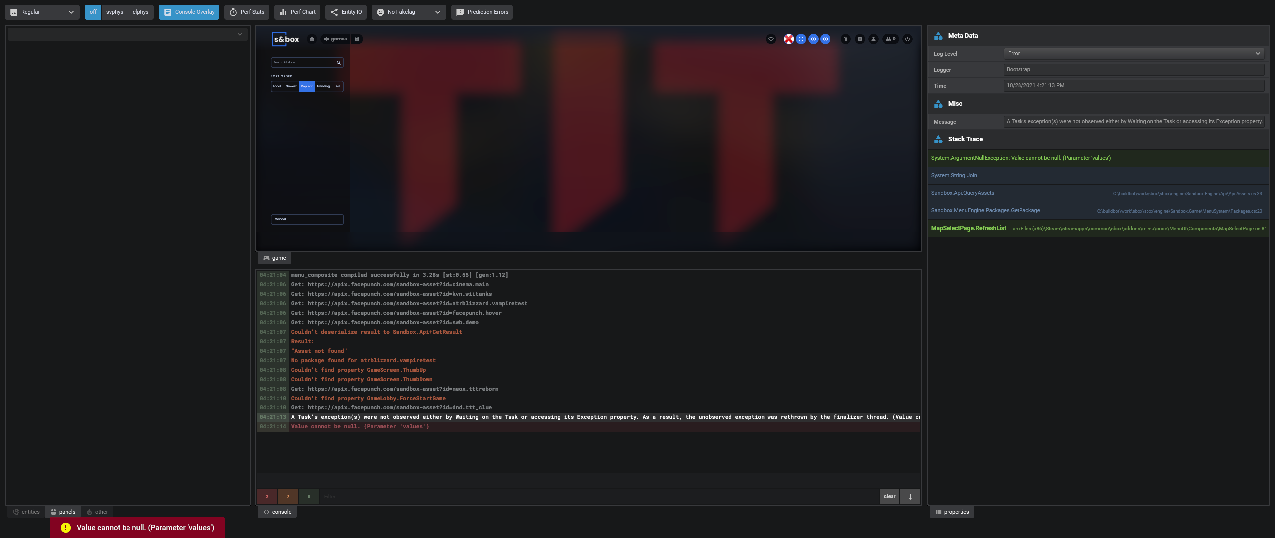 API error when trying to request the map list (select a map) · Issue #1189 · Facepunch/sbox ...