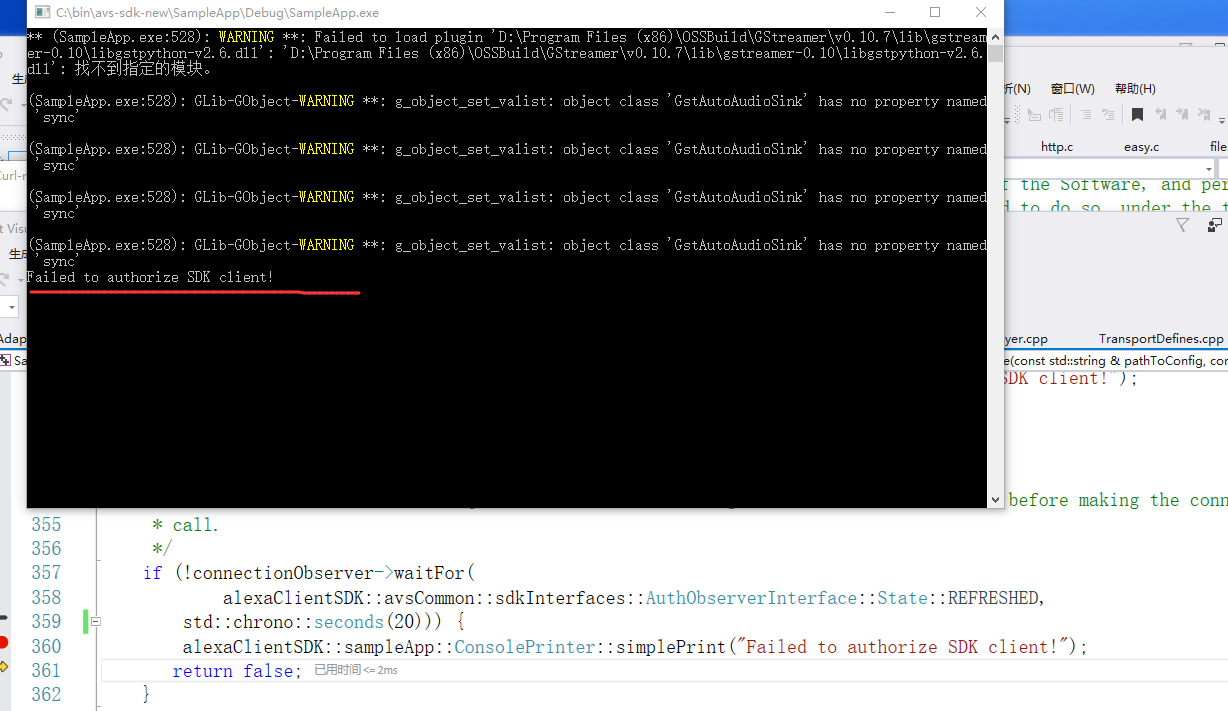 Failed to authorize SDK client · Issue #550 · alexa/avs-device-sdk · GitHub