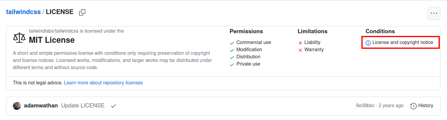 Tailwind Cli Creates Css Which Violates Mit License · Issue 11536 · Tailwindlabs Tailwindcss