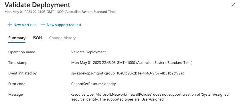 [bug Report] Azure Firewall Policy Does Not Support System Assigned Managed Identity · Issue