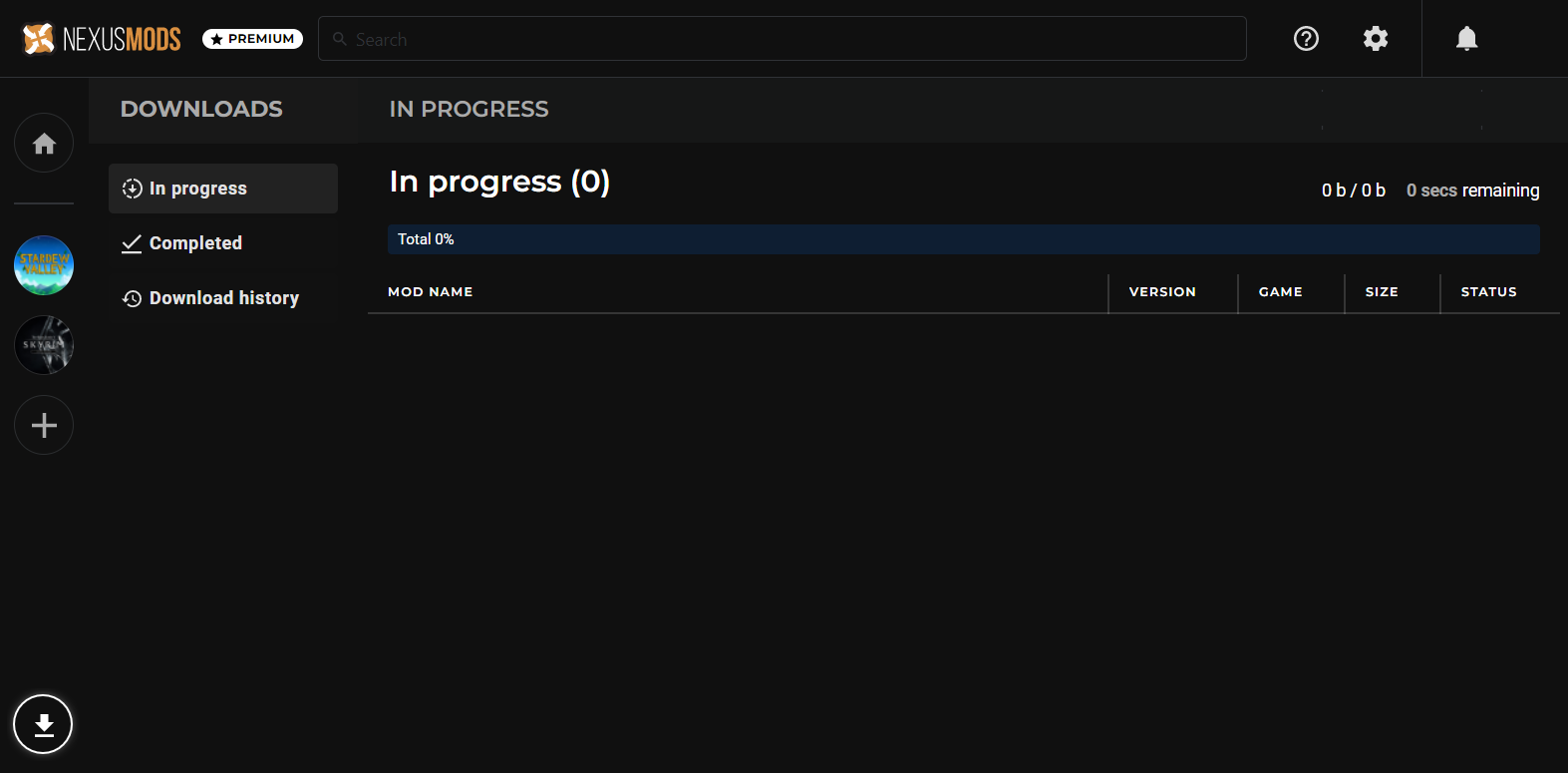 Update default state toolbar on the "Downloads" pages · Issue #612 · Nexus-Mods/NexusMods.App ...