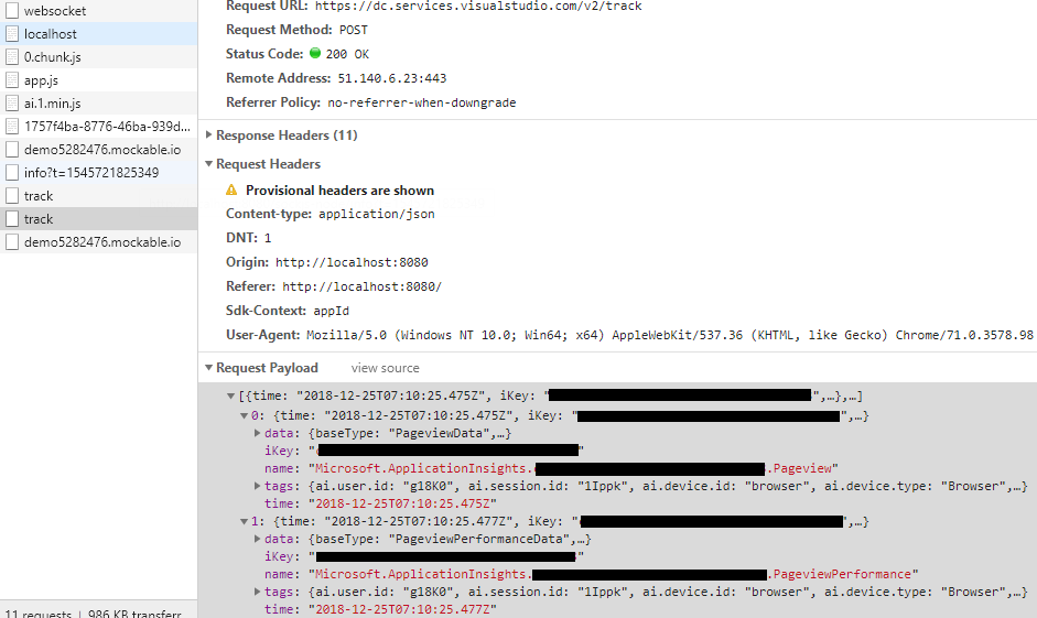 Consider capturing telemetry for calls performed using window.fetch · Issue #166 · microsoft ...