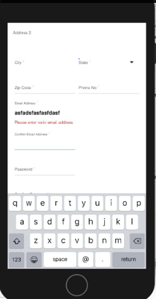 While Typing The Text Doesnt Appear While Typing But When We Focus Out The Element It Show