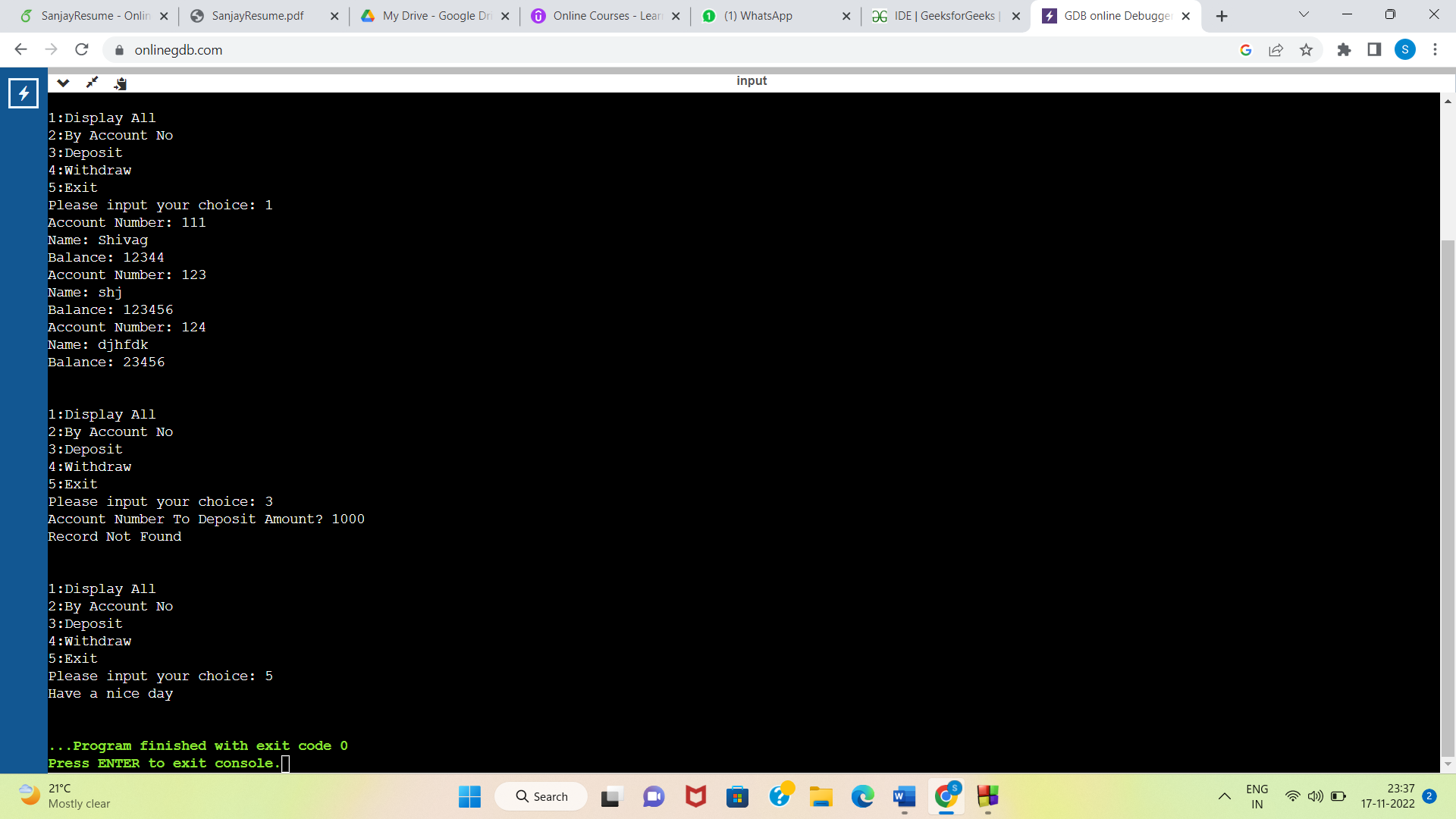 Github Sanjays112 Bankingsystem