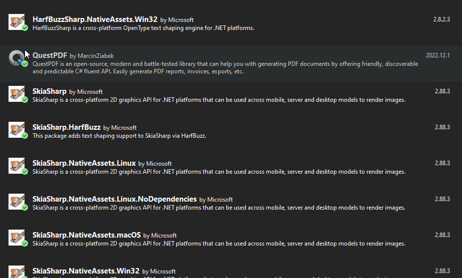 Cannot create the PDF document using the SkiaSharp-related library / Cannot load or decode ...