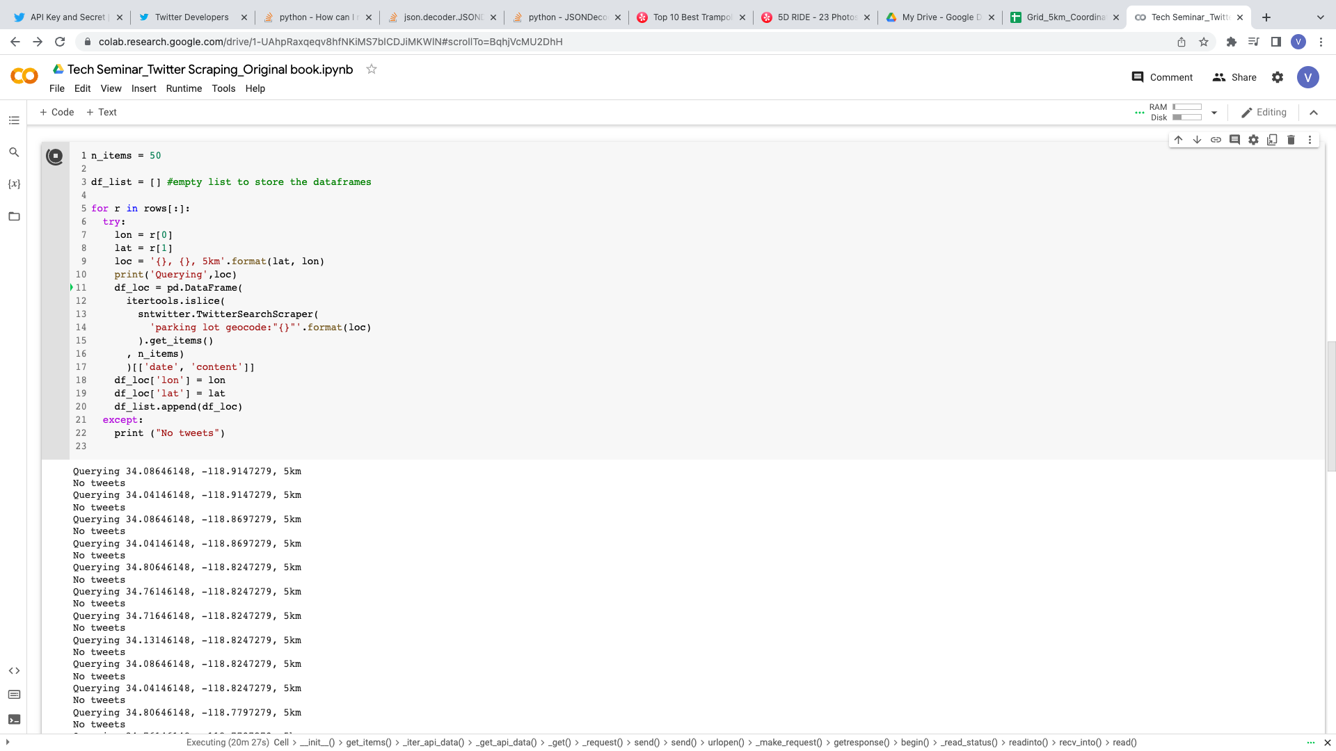 Scrapes returns empty list. · Issue #680 · JustAnotherArchivist/snscrape · GitHub